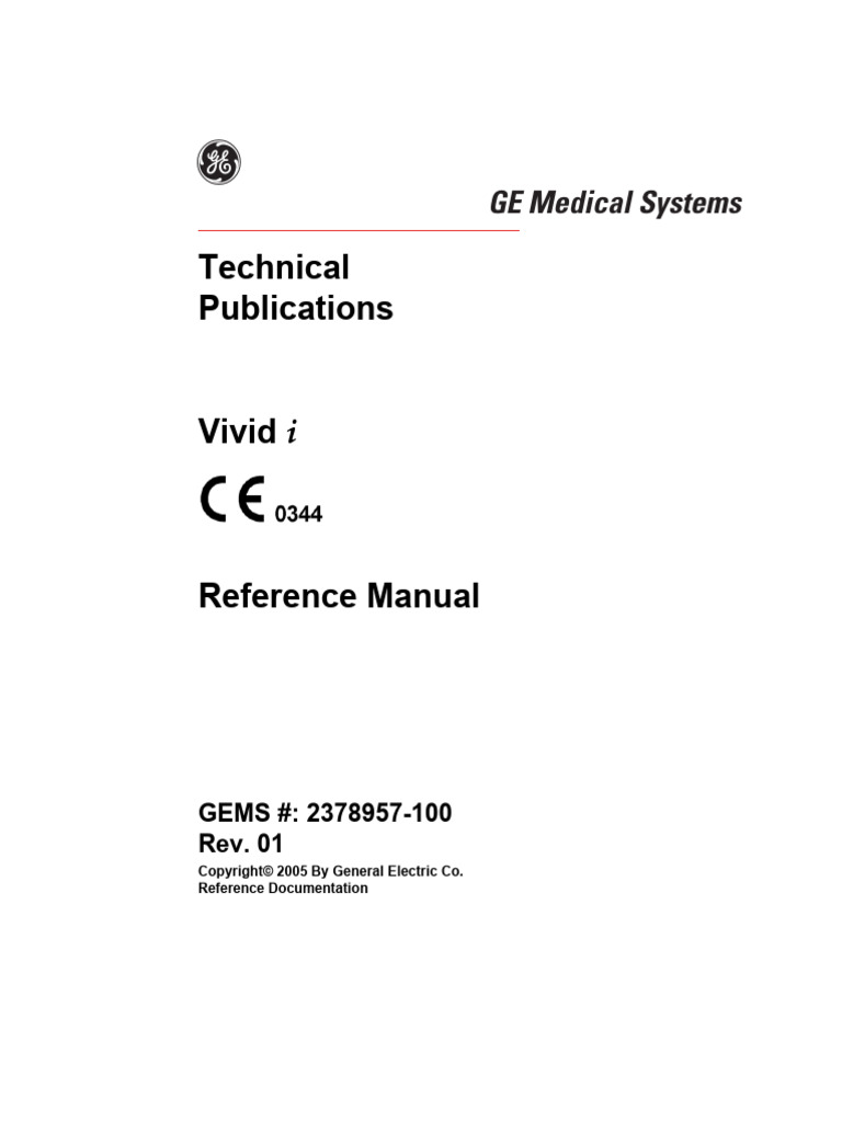 Ge Vivid I User Reference Manual 1 | PDF | Diastole | Ventricle (Heart)