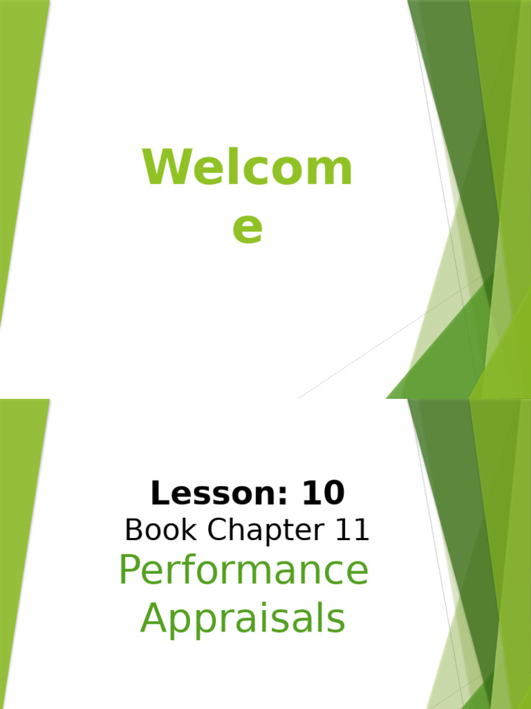 Lesson 10 Performance Appraisal Pdf Performance Appraisal
