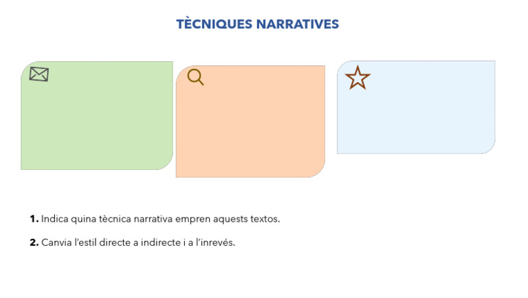 Tècniques Narratives: Text 1 Text 2 Text 3 | PDF