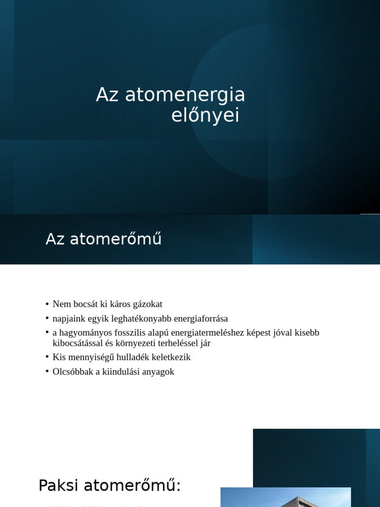 Az Atomenergia Előnyei | PDF