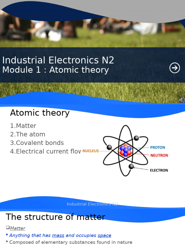 Module 1 Industrial Electronics N2 | PDF | Ion | Atoms