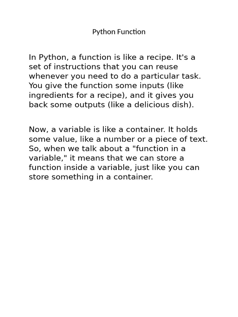 Python Function | PDF | Parameter (Computer Programming) | Computer Science