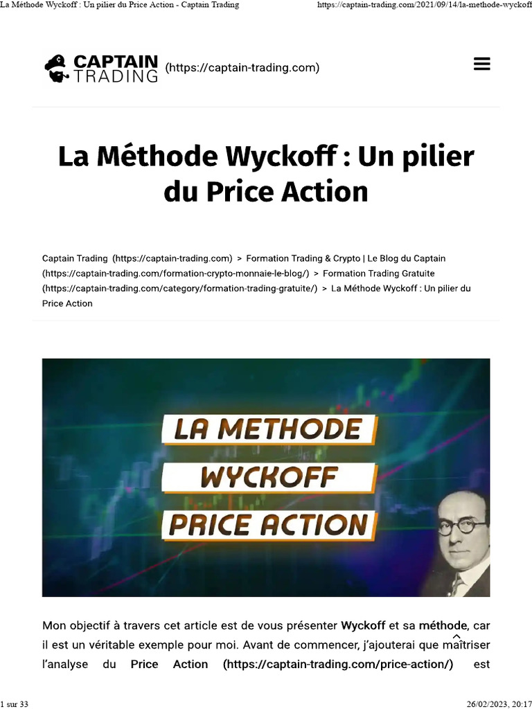Méthode Wyckoff et Price Action | PDF | Business
