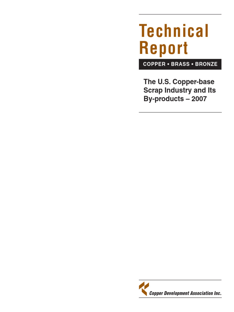 The U.S. Copper-Base Scrap Industry and Its By-Products-2007 | PDF ...