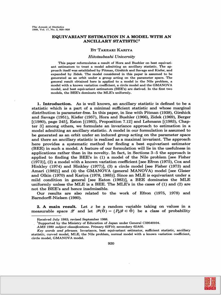 Digitizing The Annals of Statistics | PDF
