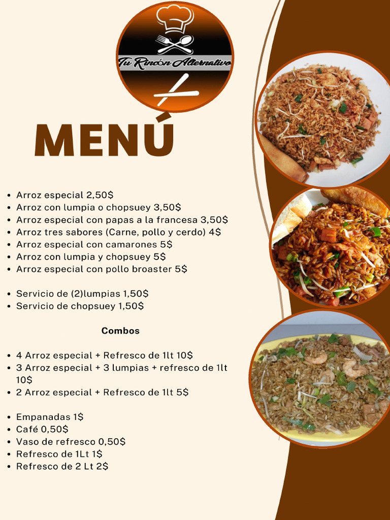 Menú Tú Rincon Alternativo | PDF