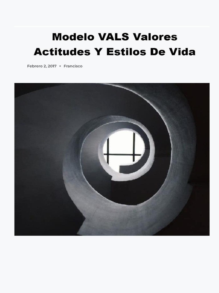 Modelo VALS y Estilos de Vida | PDF
