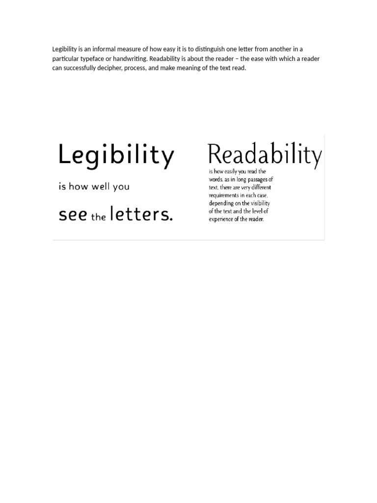 LEGIBLE AND READABLE | PDF