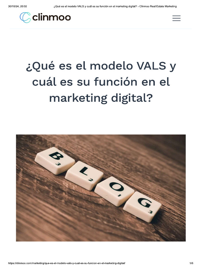Modelo VALS en el Marketing | PDF