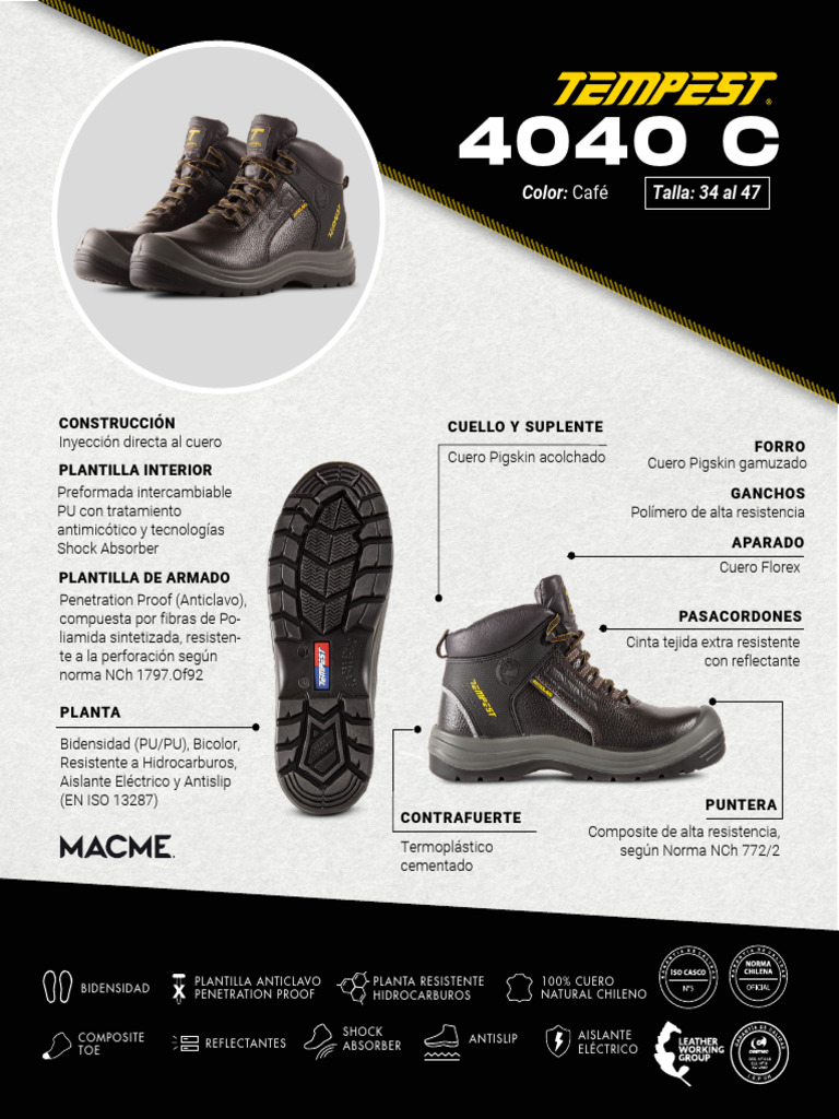 Ficha Tecnica TEMPEST 4040 C | PDF | Sustancias químicas | Materiales