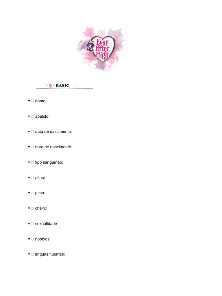 Ever After High Script | PDF