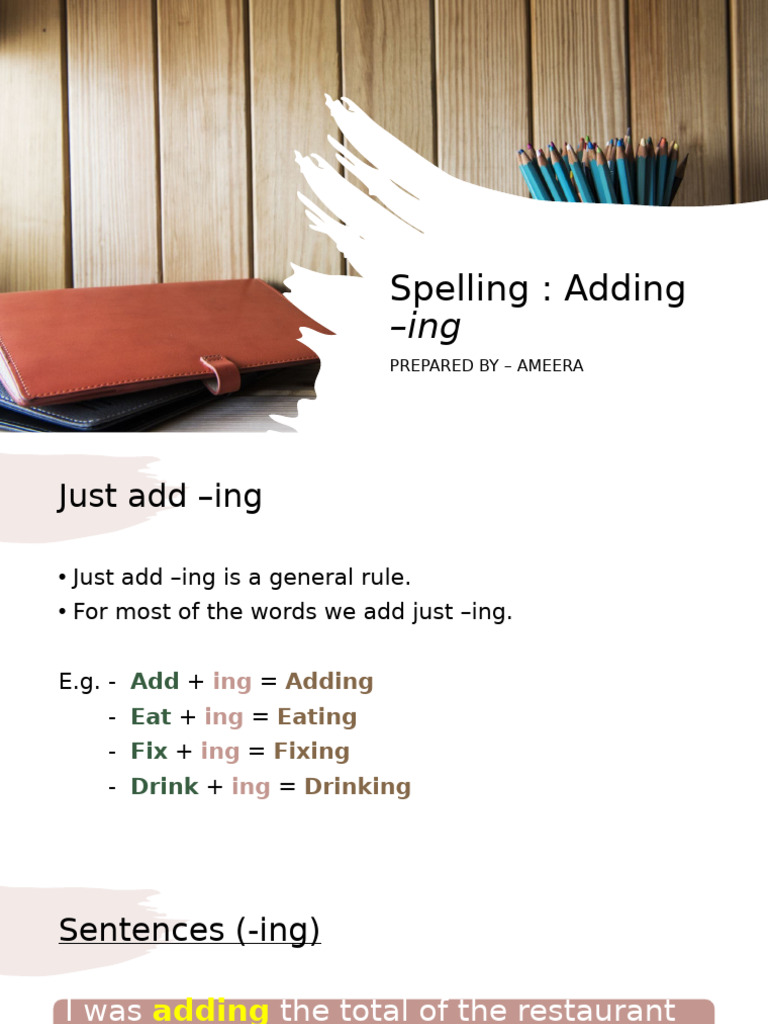 Adding ing | PDF