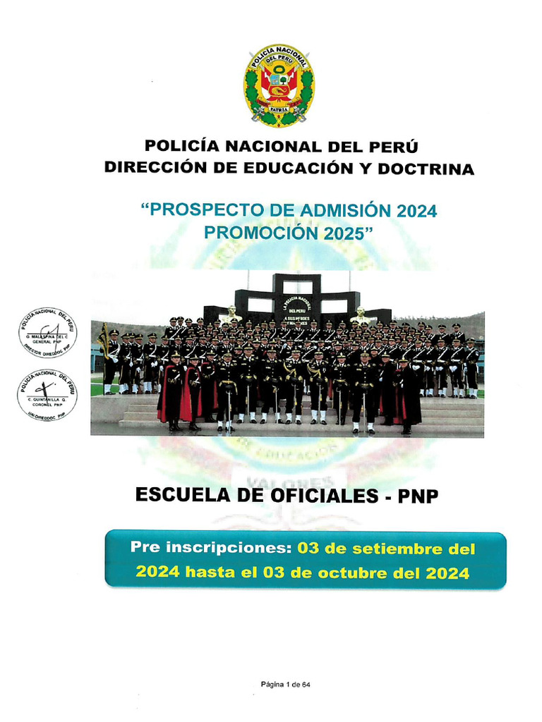 Prospecto EO PNP 2024 | PDF