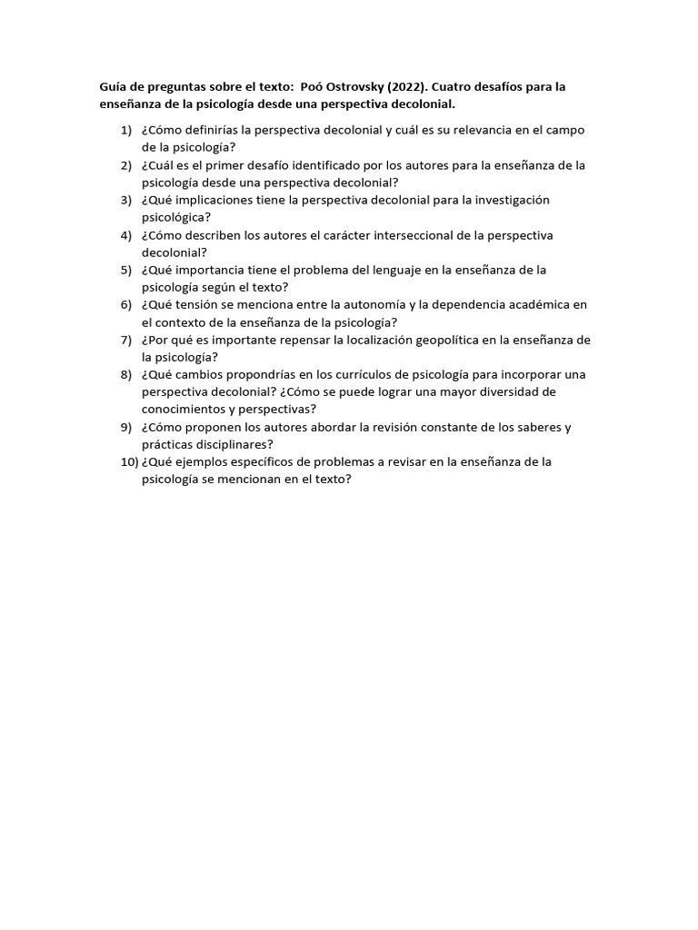 Guía texto Poo Ostrovsky | PDF Guía texto Poo Ostrovsky | PDF
