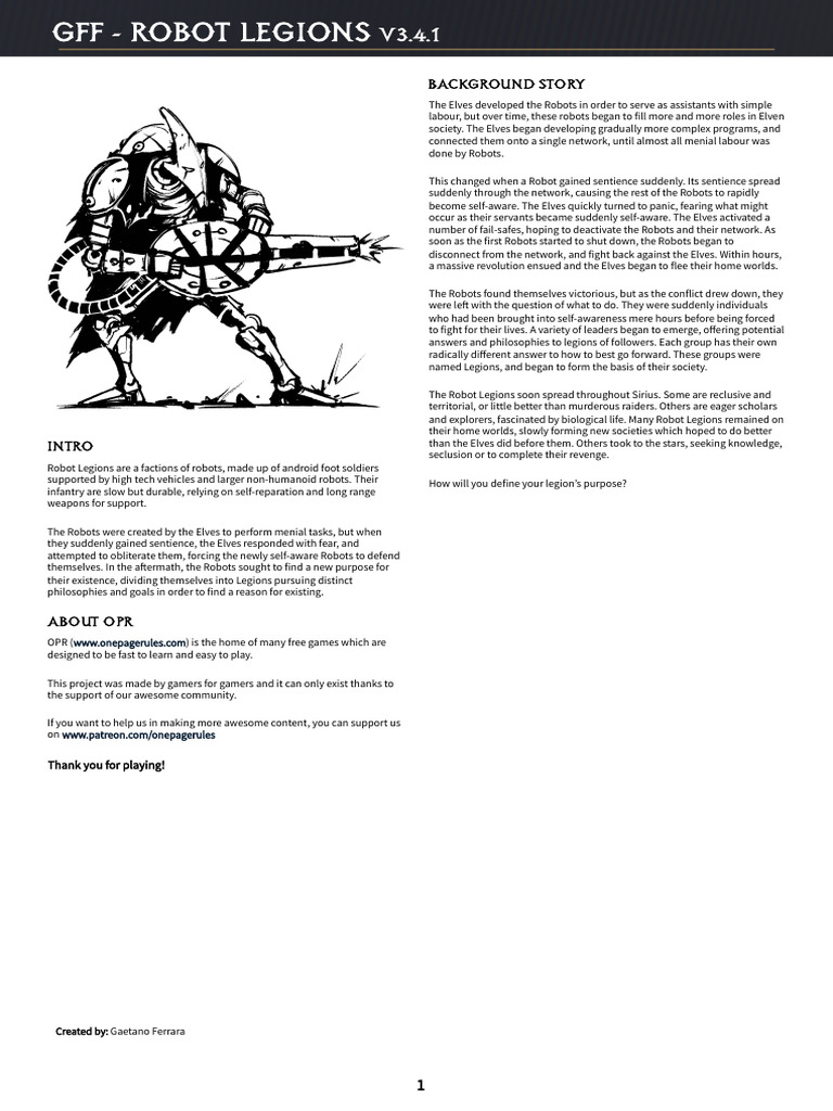 Robot Legions: Gamer's Guide | PDF | Young Adult