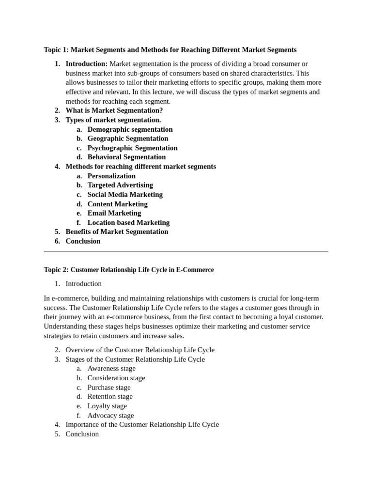 Presentation Topic ECommerce PDF Supply Chain Management Marketing