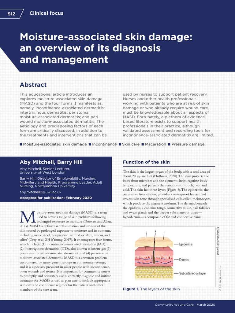 Understanding Moisture-Associated Skin Damage | PDF | Topical ...