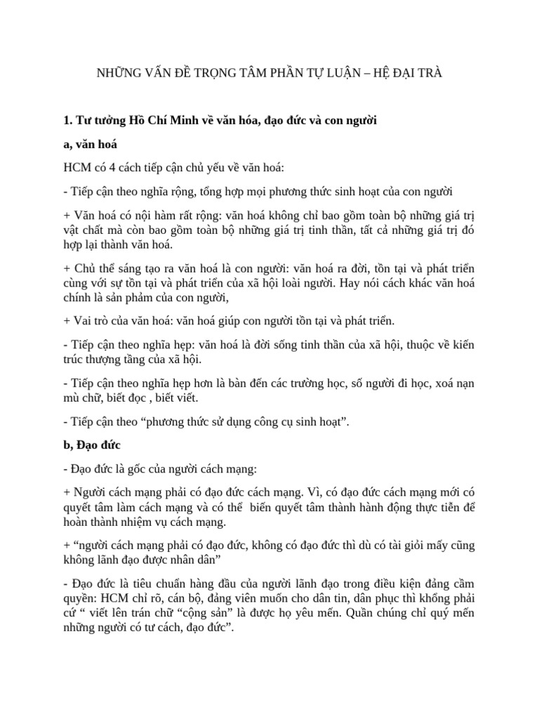 Trong Tam Tu Luan TT HCM 22 23 | PDF