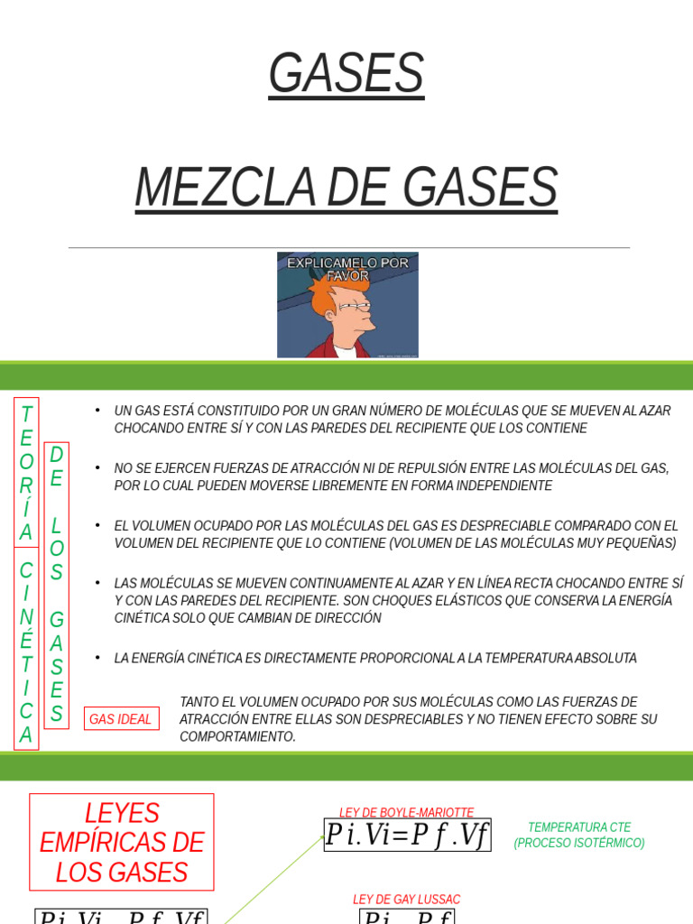 Gases y Mezcla de Gases | PDF | Gases | Mecánica estadística