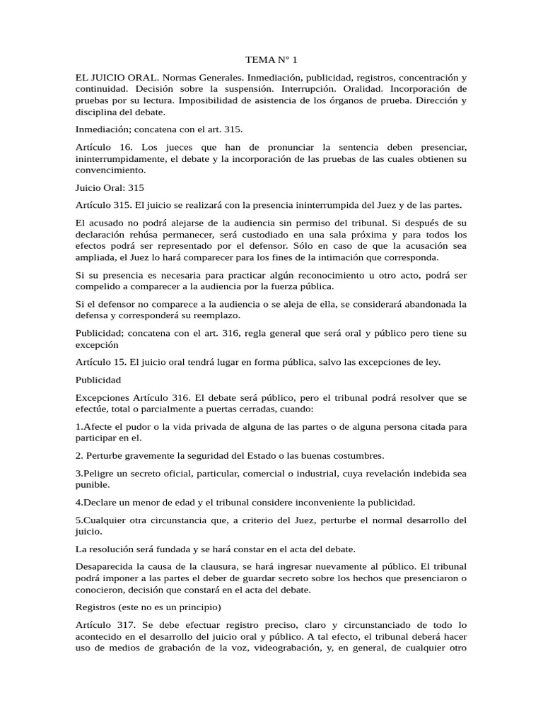 Procesal Penal Tema 1,2 y 3 | PDF | Sentencia (ley) | Fiscal