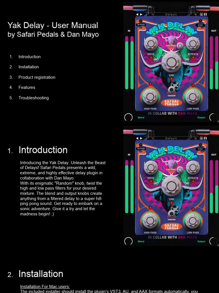 Yak Delay by Safari Pedals | PDF | Software | Computing