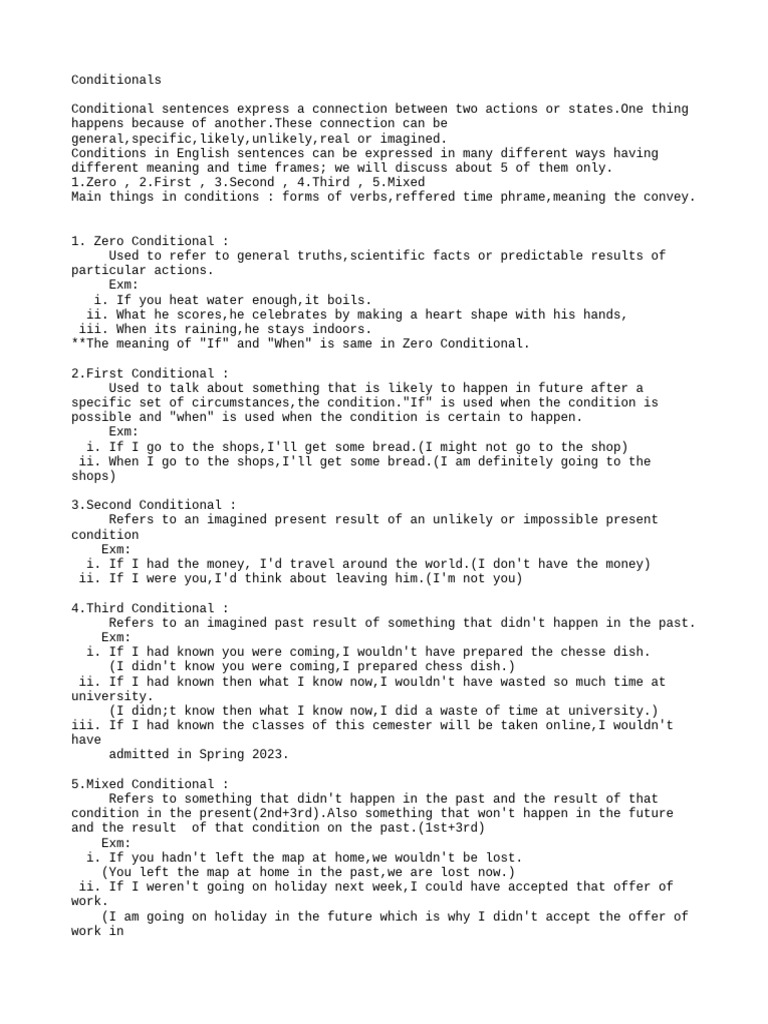 5. Conditionals | PDF | Linguistic Morphology | Language Mechanics