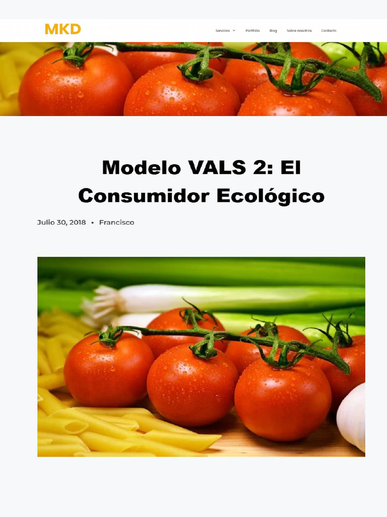 Modelo VALS Caso Estudio (Consumidor Ecológico) | PDF | Comportamiento | Marketing