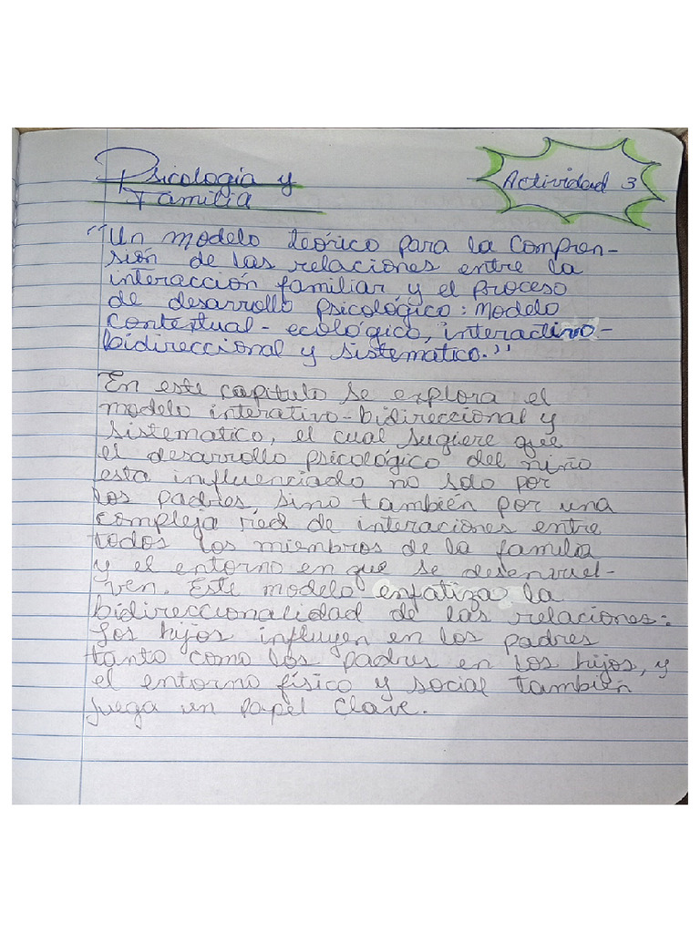 Actividad No 3 de Ps y Familia | PDF