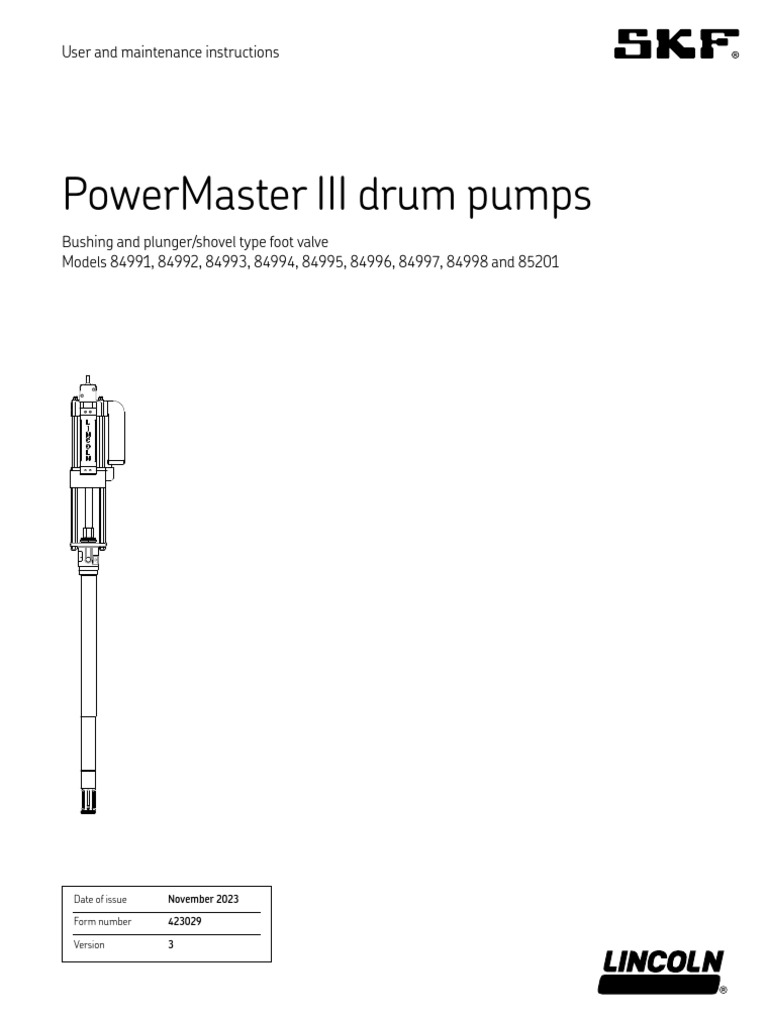 Lincoln Powermaster III | PDF | Valve | Pump