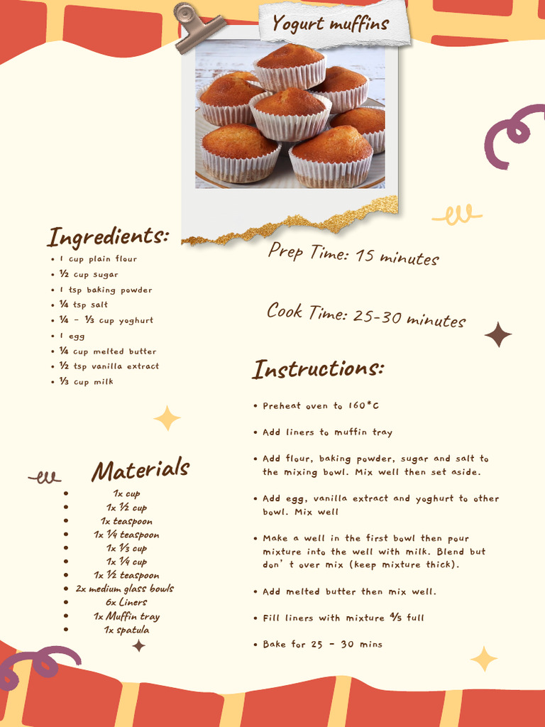 Beige Red and Yellow Playful Homemade Pancake Recipe Poster | PDF ...
