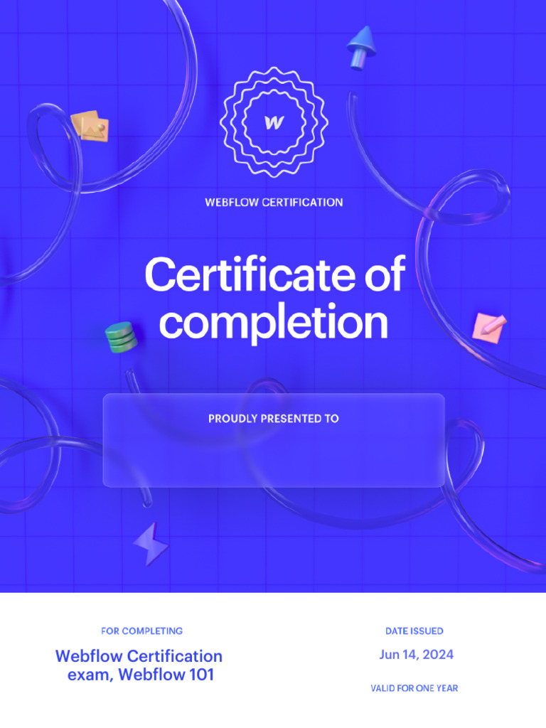 Yassine E. Khantour: Webflow Certification Exam, Webflow 101 | PDF