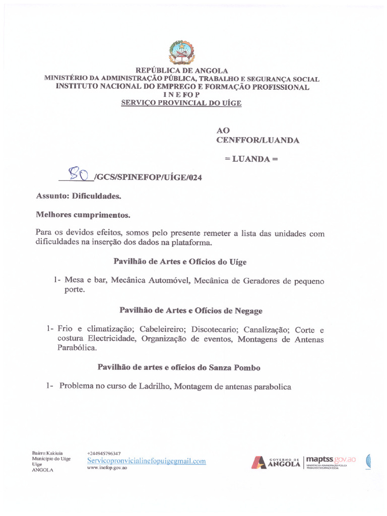 Dificulidades Na Plantaforma A | PDF