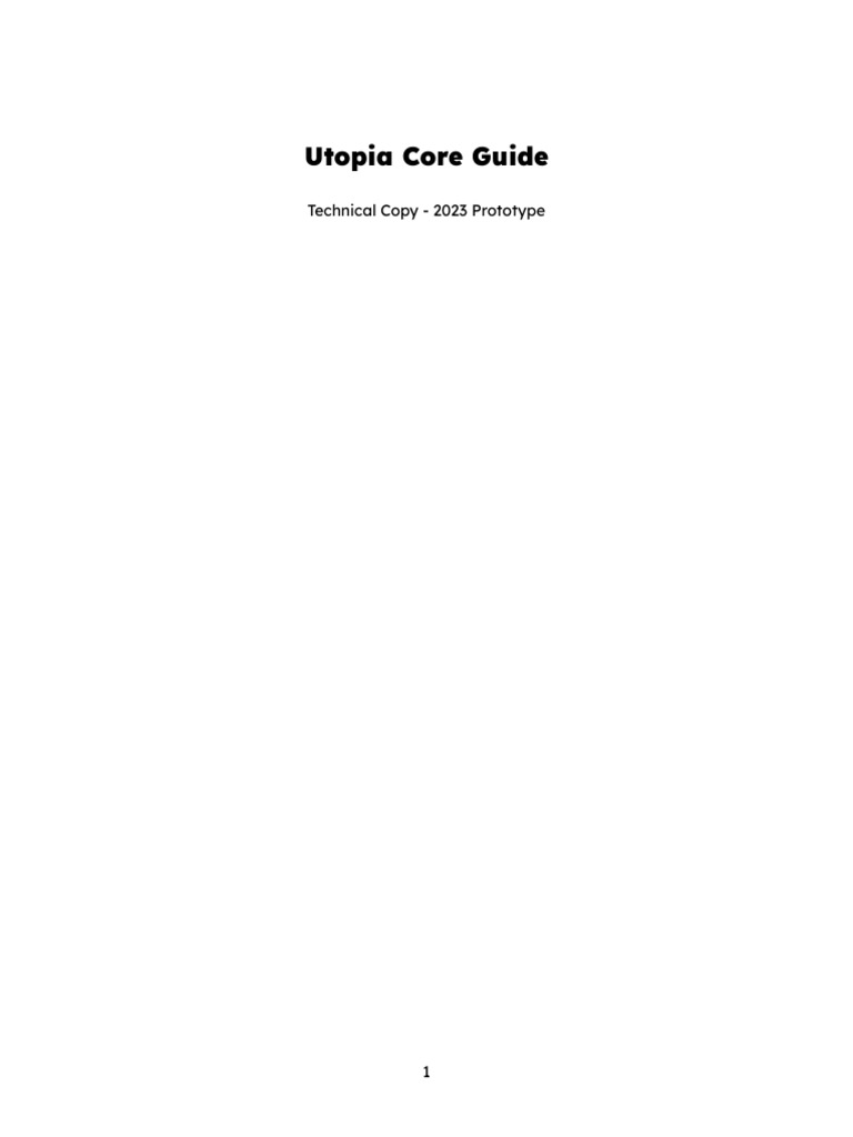 Utopia Core Guide | PDF