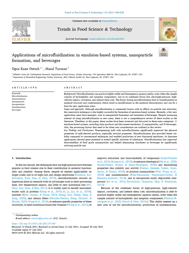 Applications of Microfluidization in Emulsion-Based Systems ...