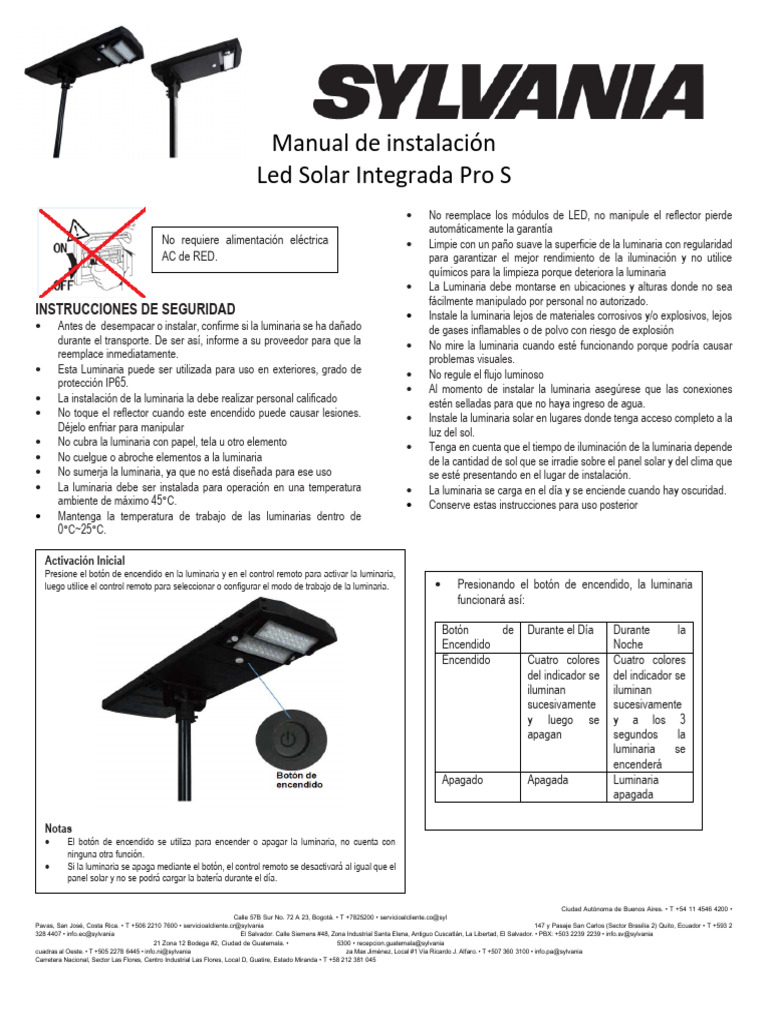 Manual de Instalación Led Integrada Pro S | PDF | Diodo emisor de luz ...