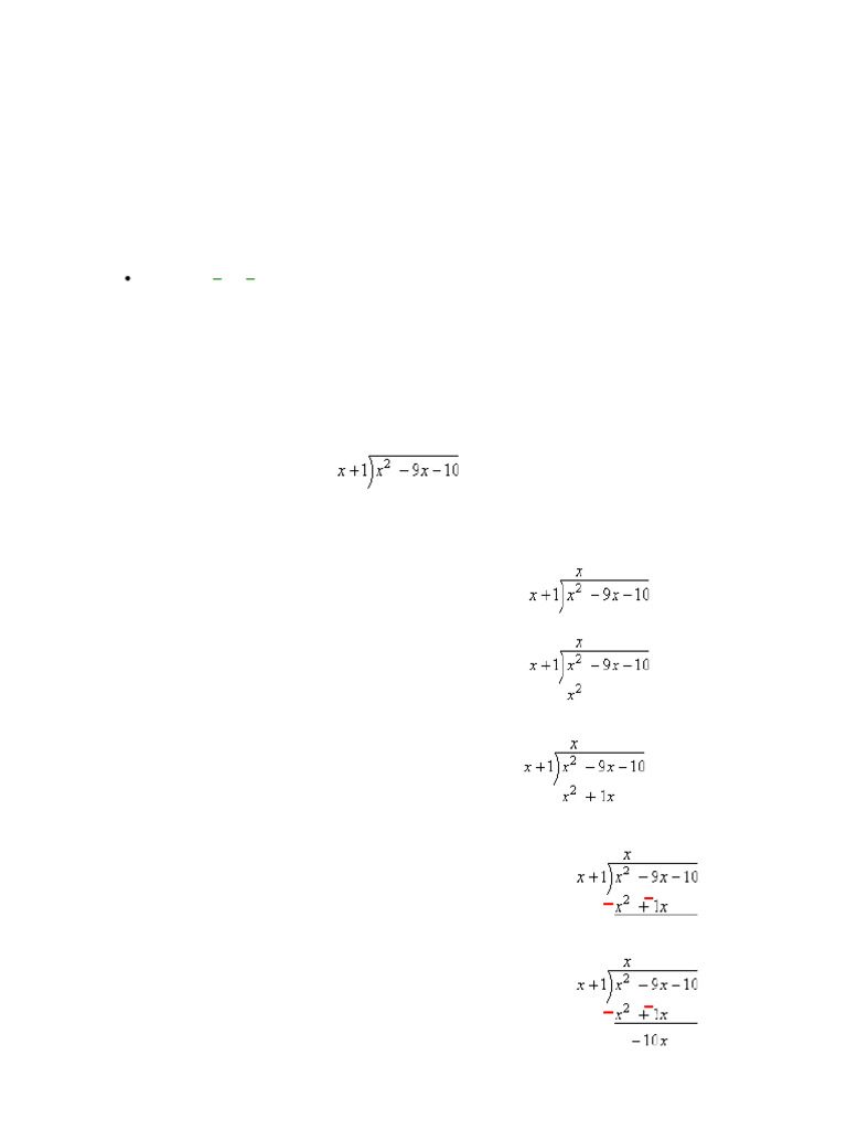 Long Division Notes | PDF | Division (Mathematics) | Factorization