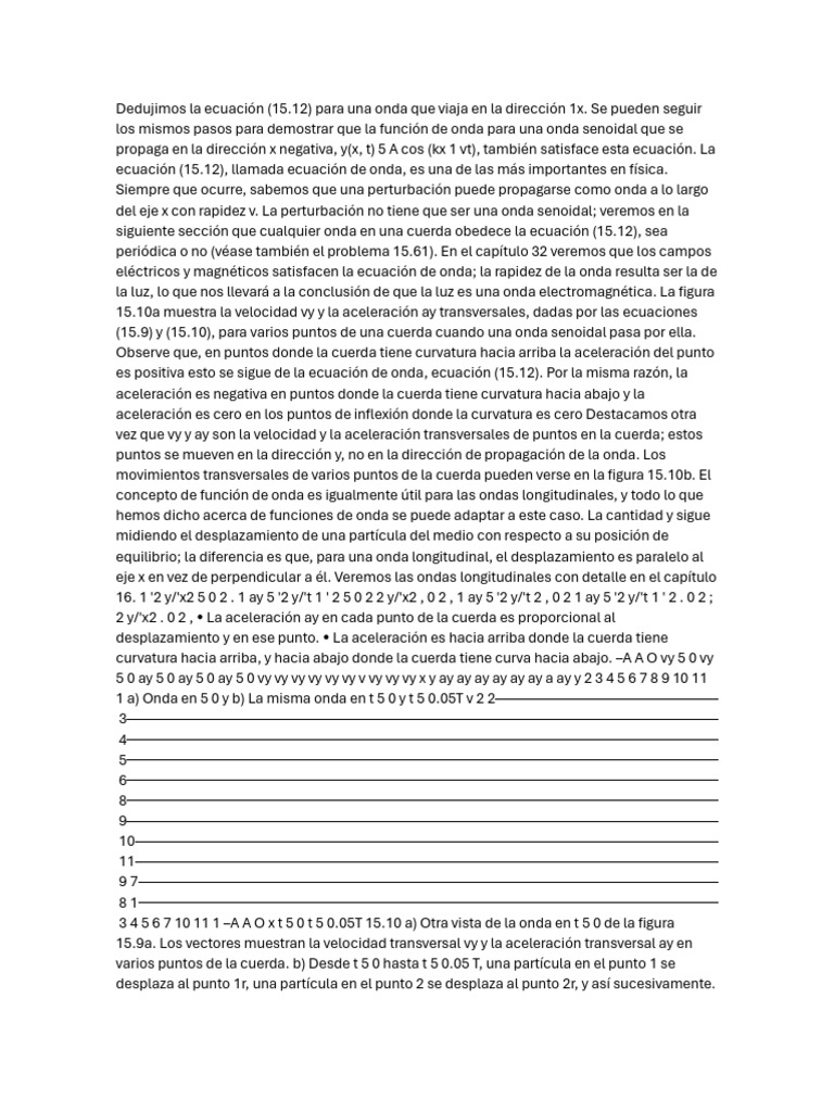 Dedujimos la ecuación | PDF | Olas | Impulso