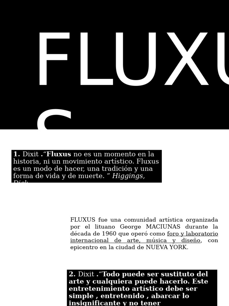 Fluxus | PDF | Las artes | Educación en artes liberales