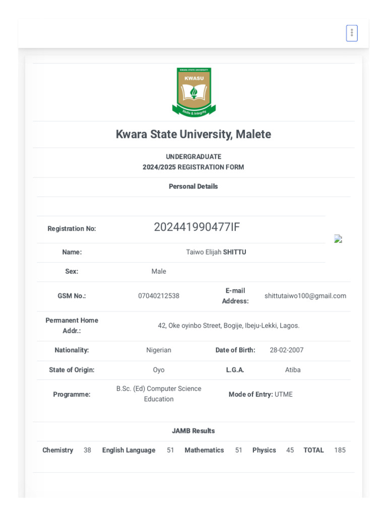 SHITTU TAIWO ELIJAH COMPUTER SCIENCE EDU | PDF