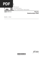 N5 Physics Relationships-Sheet 2023 | PDF | Atoms | Building Materials