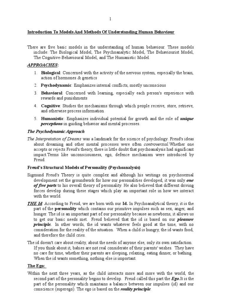 Understanding Human Behaviour | PDF | Id | Scientific Control