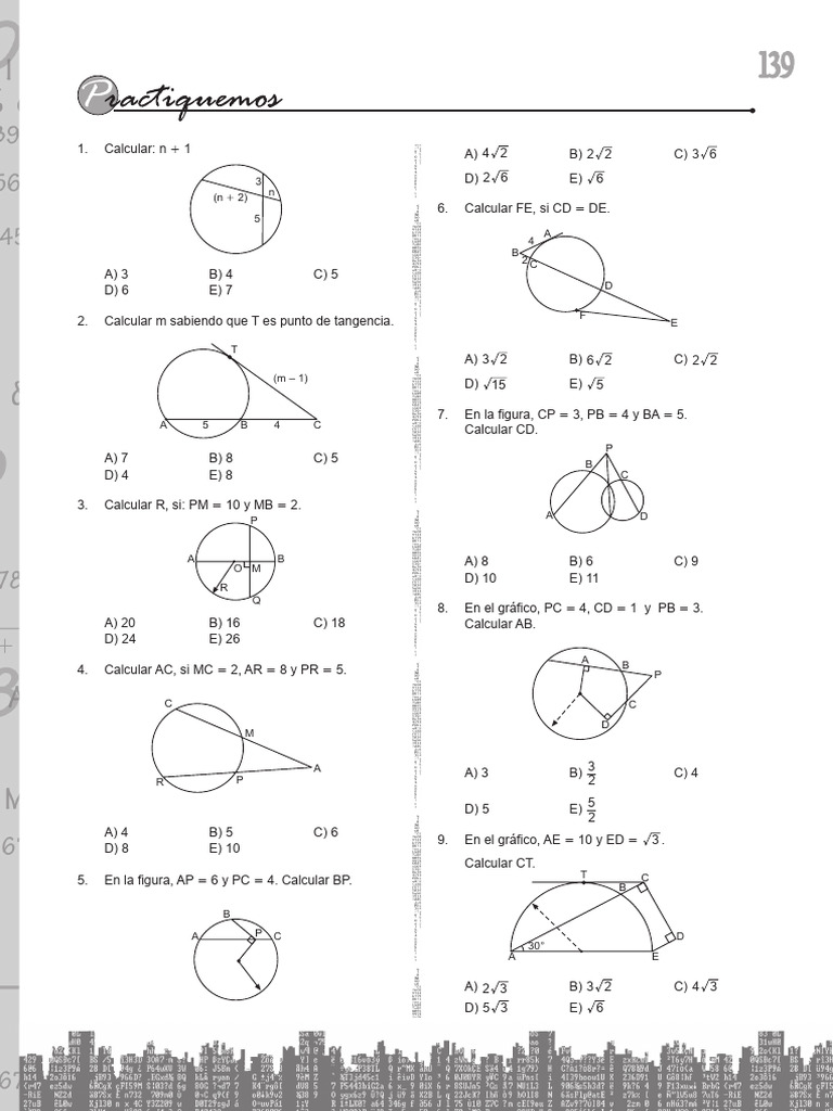 Relaciones metricas | PDF | Geometría Elemental | Geometría del plano euclidiano