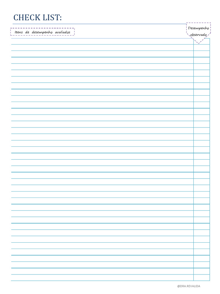 Folha+Check+List+Em+Branco | PDF