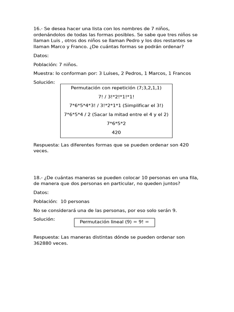 Ejercicios 16 y 18 | PDF