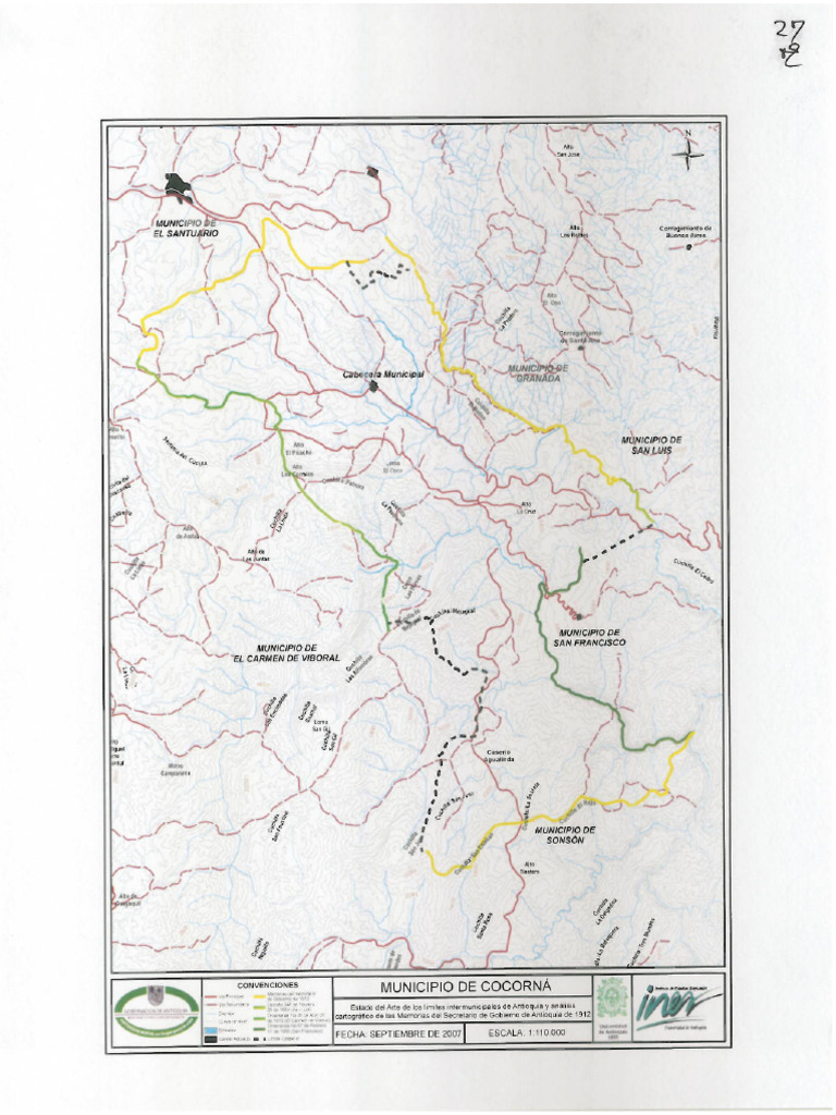 Mapa Municipio Cocorná Gob Antioquia | PDF
