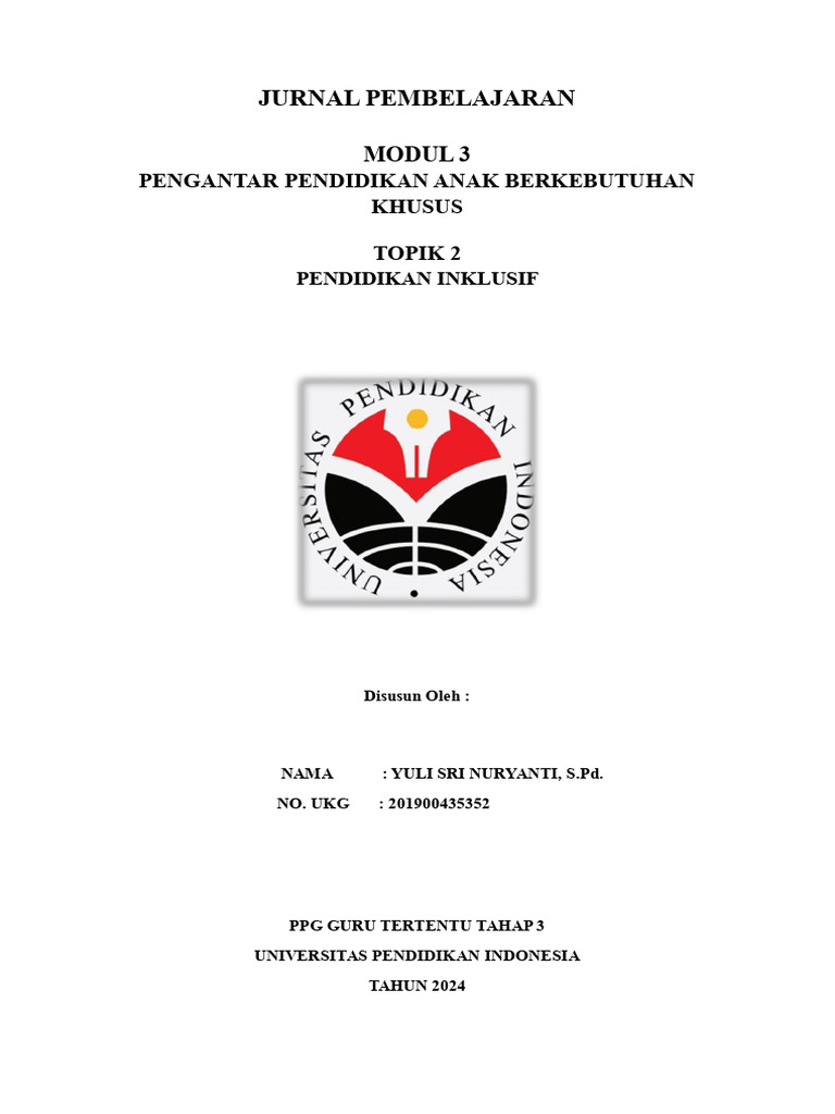 Jurnal 3 Pembelajaran Inklusif | PDF