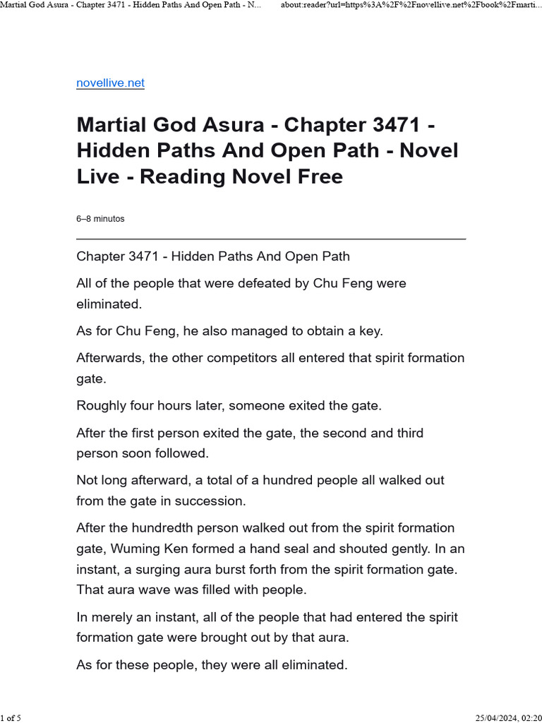 Martial God Asura - Chapter 3471 - Hidden Paths and Open Path - Novel Live - Reading Novel Free ...