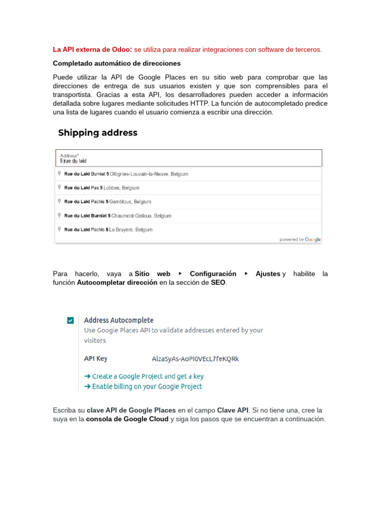 9000la API Externa de Odoo | PDF | Red mundial | Internet y web