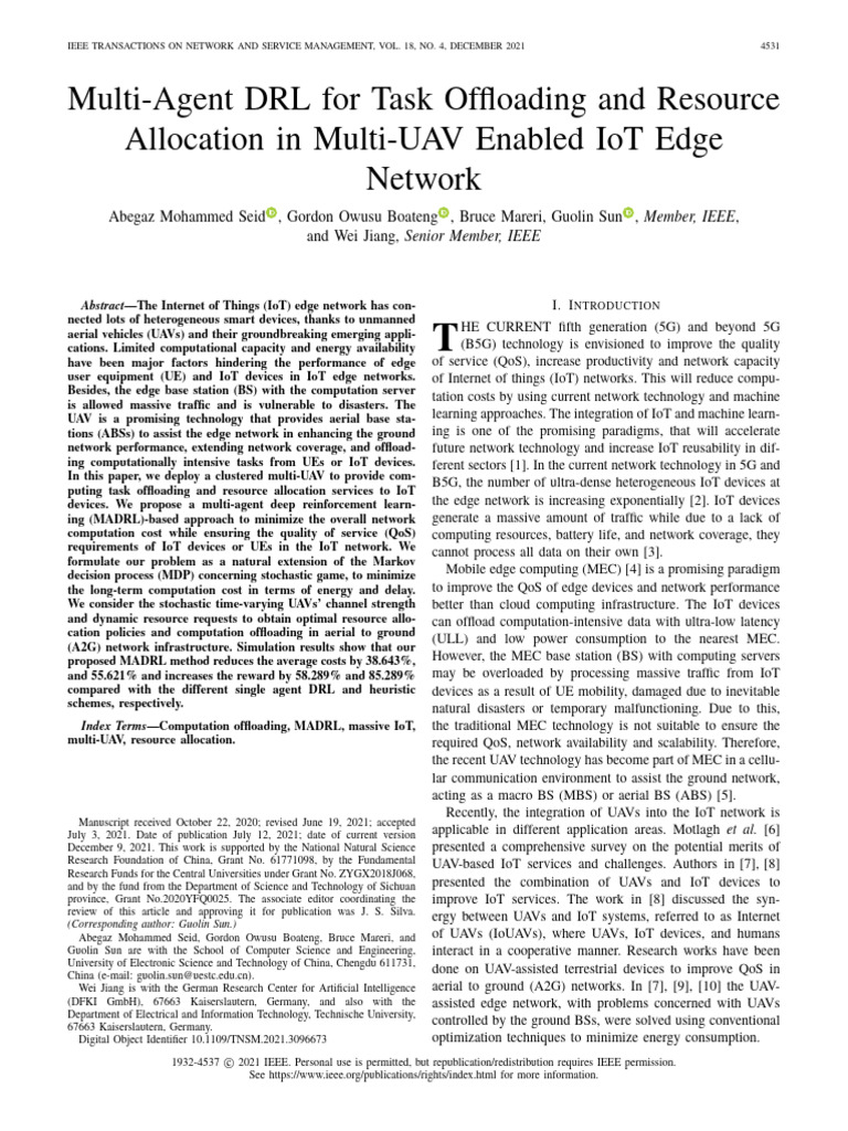 Seid 等 - 2021 - Multi-Agent DRL for Task Offloading and Resource Allocation in Multi-UAV Enabled ...
