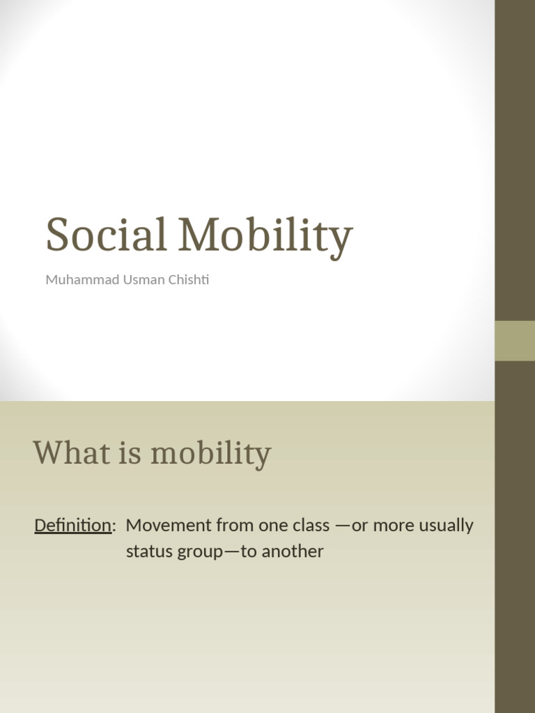 Understanding Social Mobility Dynamics | PDF | Politics